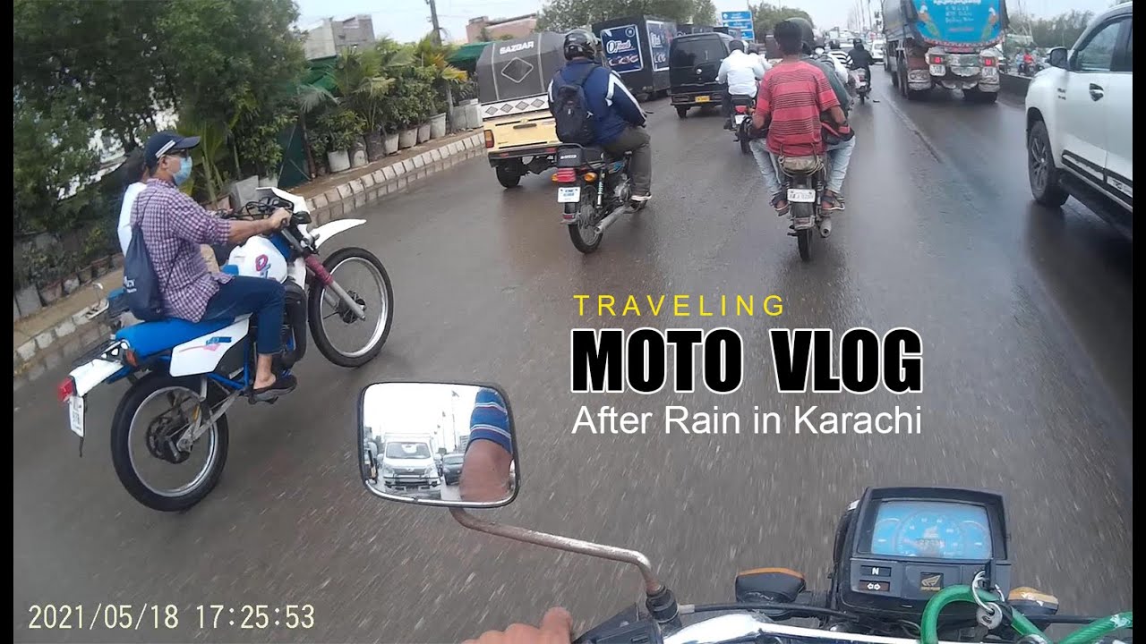 MOTO VLOG After Heavy Storm and Rain Manzoor Colony to Baloch Colony ...