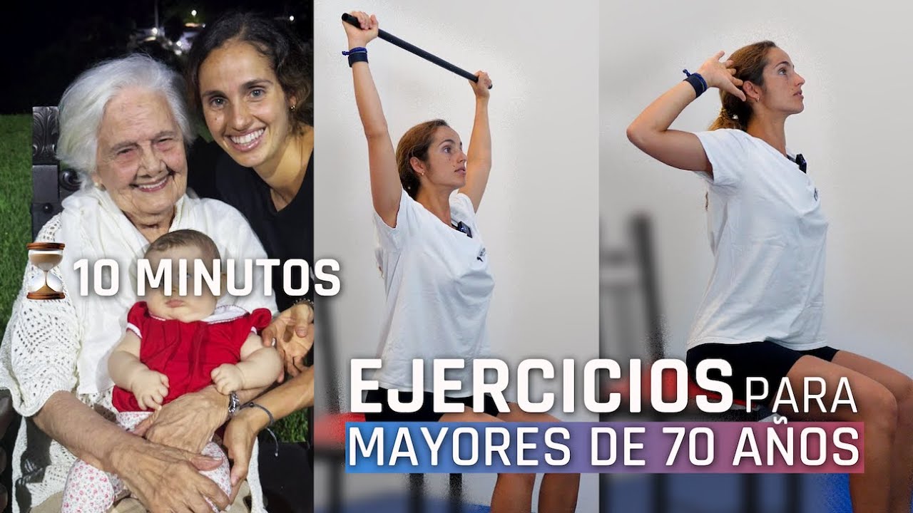 Para ADULTOS MAYORES DE 70 años Rutina de 10 minutos de Ejercicios 👉🏽 ...