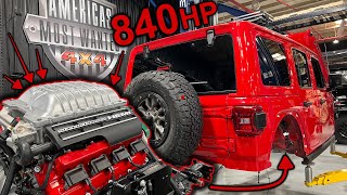 840HP DEMON SWAP on a Brand New 392 Jeep Wrangler!
