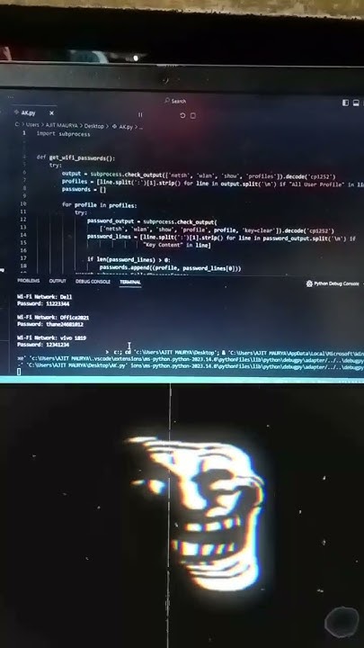 Wifi Password Hacked With Python Coding Link In Description Coder Programming Drawing