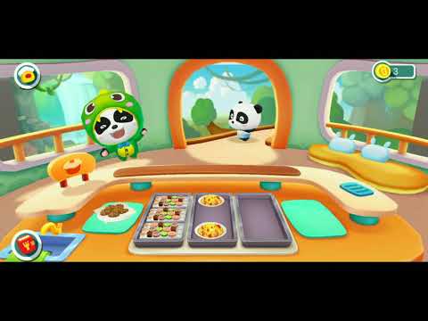 Games Baby Bus | Panda Memasak di restoran | Part 1 review - YouTube