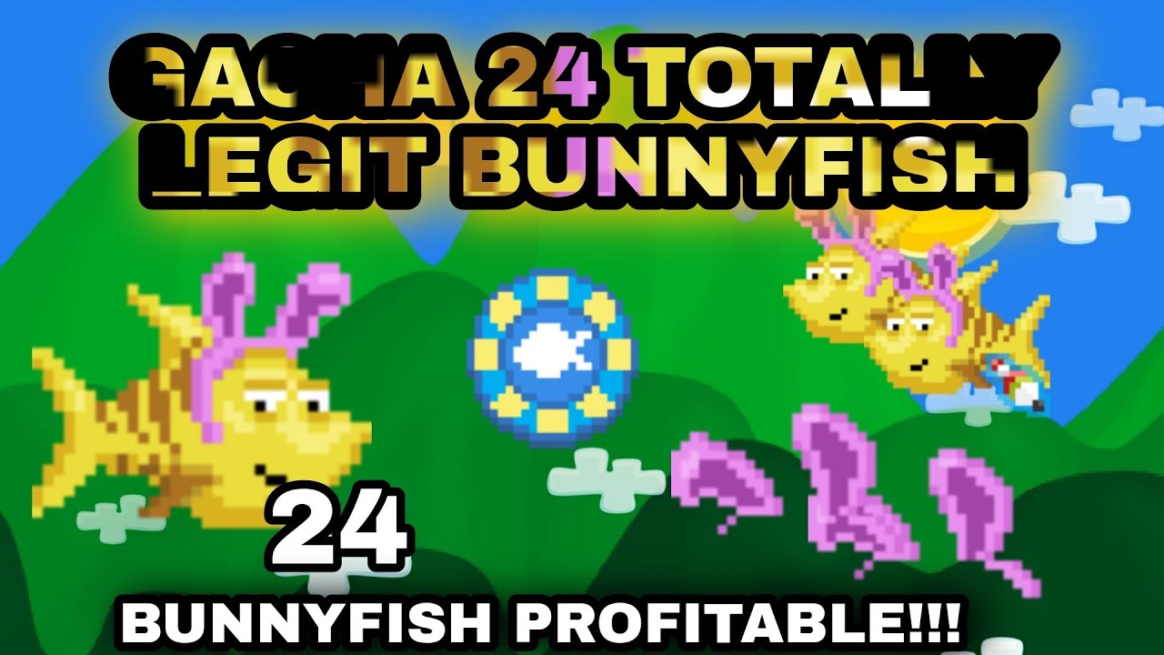 Growtopia using 24 Totally Legit Bunnyfish (RETRIEVING FISH IN TRAIN ...
