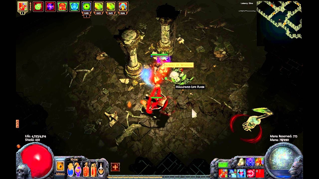 Path of Exile - DoT Iron Commander T12 Overgrown Ruin Map - YouTube