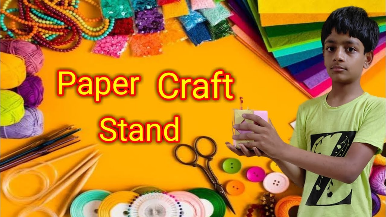 Paper Craft Stand | કાગળ નું સ્ટેન્ડ - YouTube