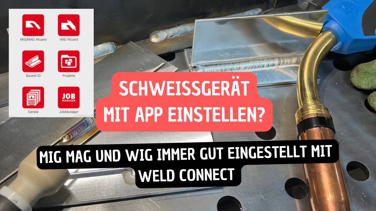 MIG/MAG und WIG Schweissgerät mit APP auf dem Smartphone einstellen? So ...
