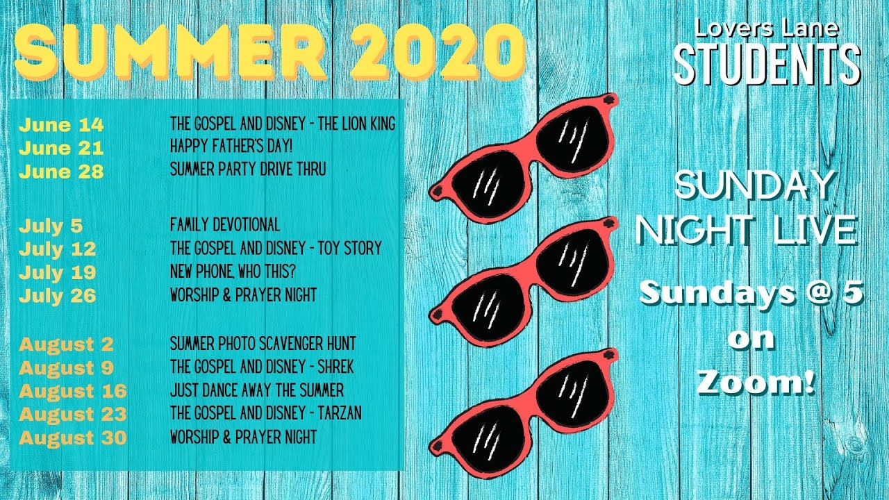 Student Ministry Summer Announcement - YouTube