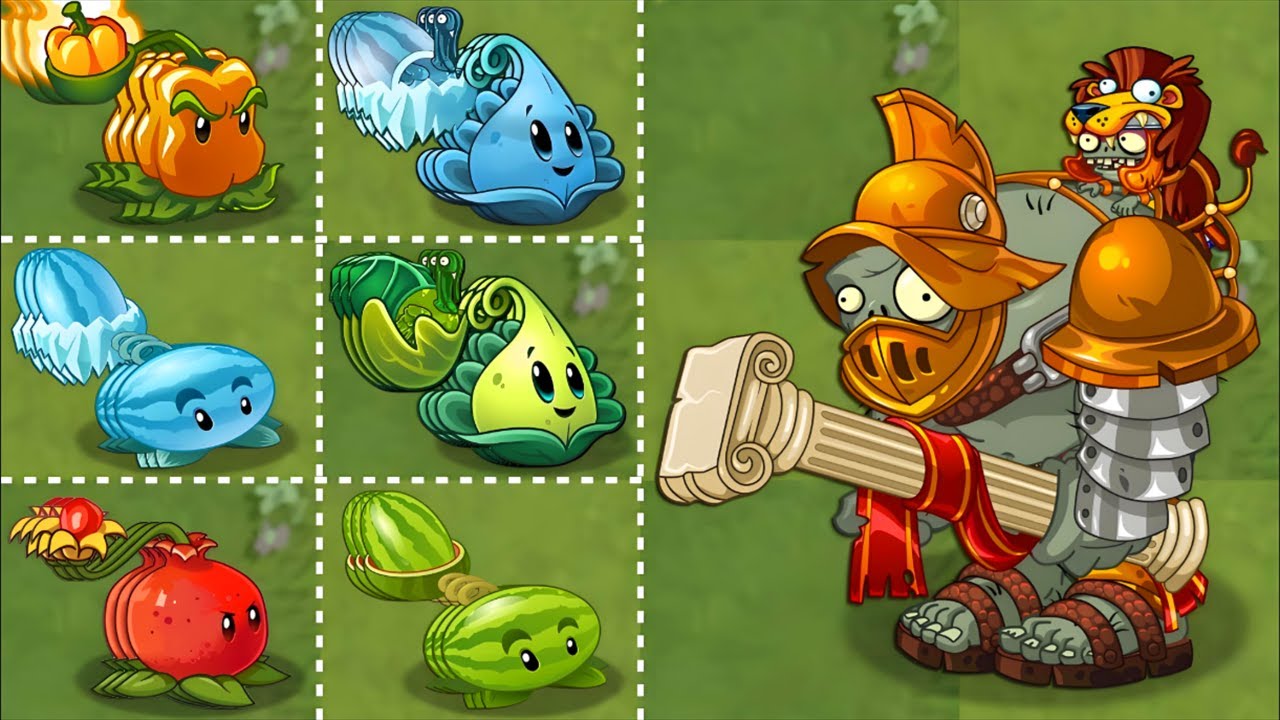 All THROW Plants vs PvZ 2 Gargantuar Fight! - PvZ 2 Mod Final Boss ...