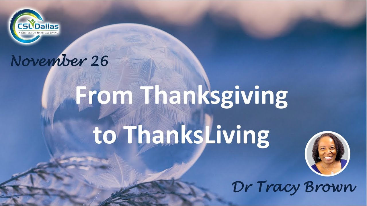 From Thanksgiving to ThanksLiving! - YouTube