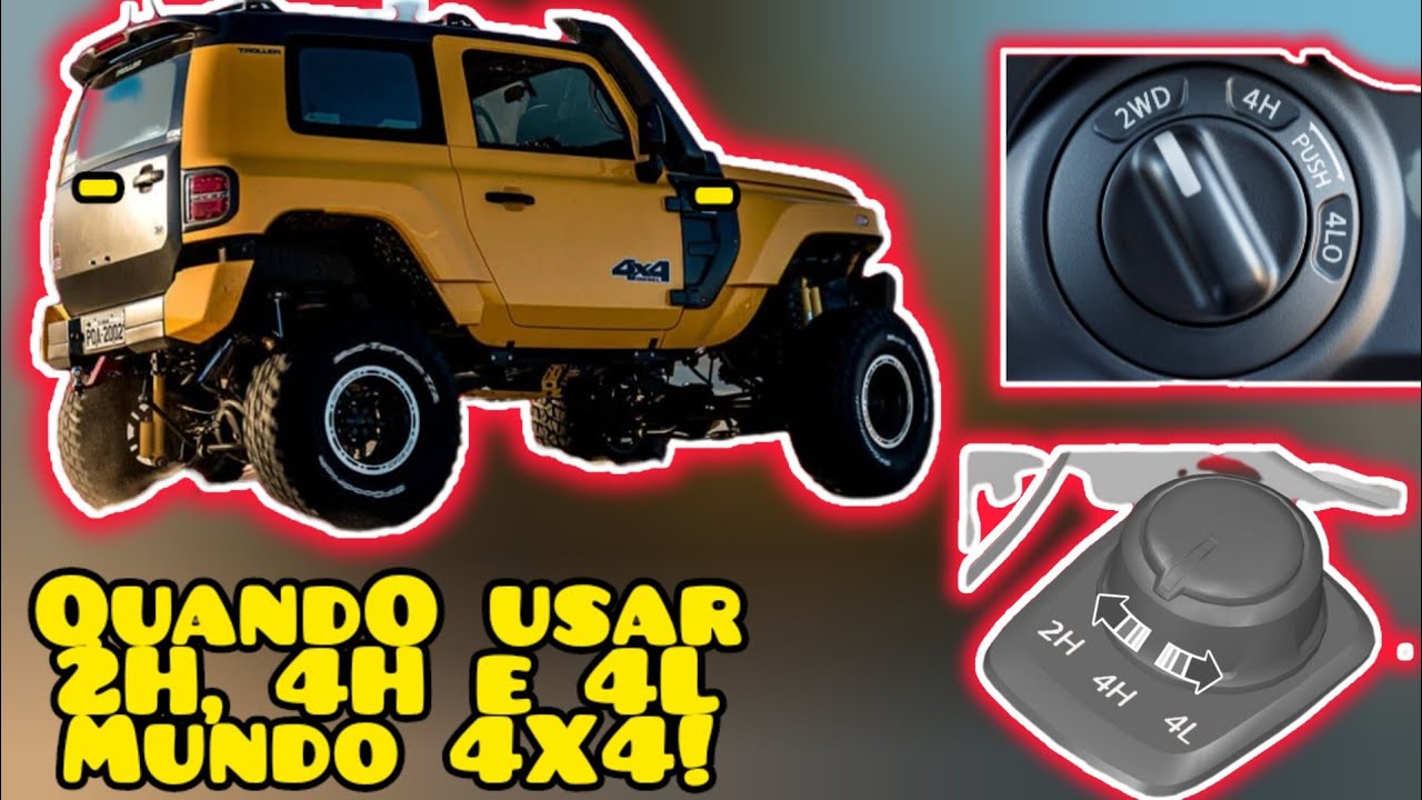 2H, 4H e 4L Como Usar Corretamente O 4X4 No Seu Carro | Aula Teórica | - YouTube