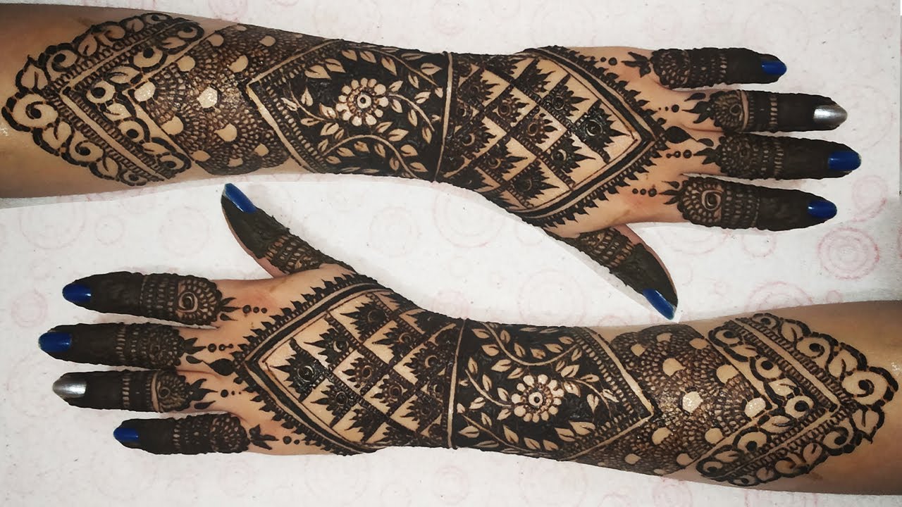 Full Hand Heavy Mehndi Designs for Diwali | Mehandi Ke Design | Back ...
