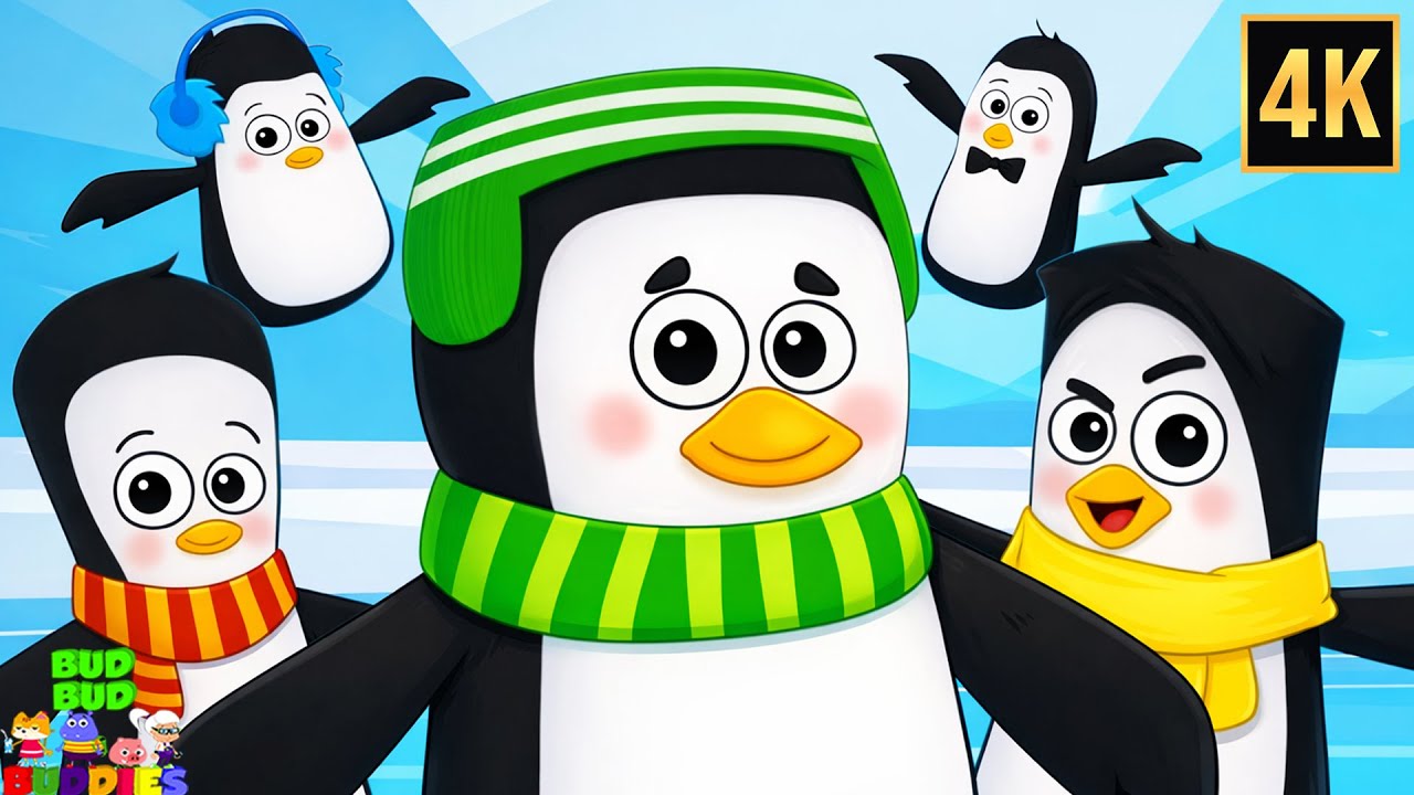 Five Little Penguins, Count To Five & More Learning Videos for Kids ...