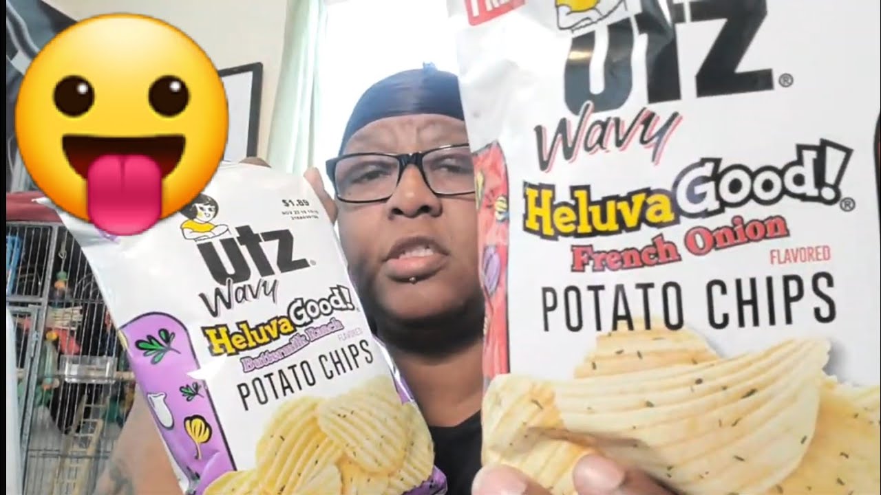 UTZ WAVY HELUVA GOOD CHIPS REVIEW!! - YouTube