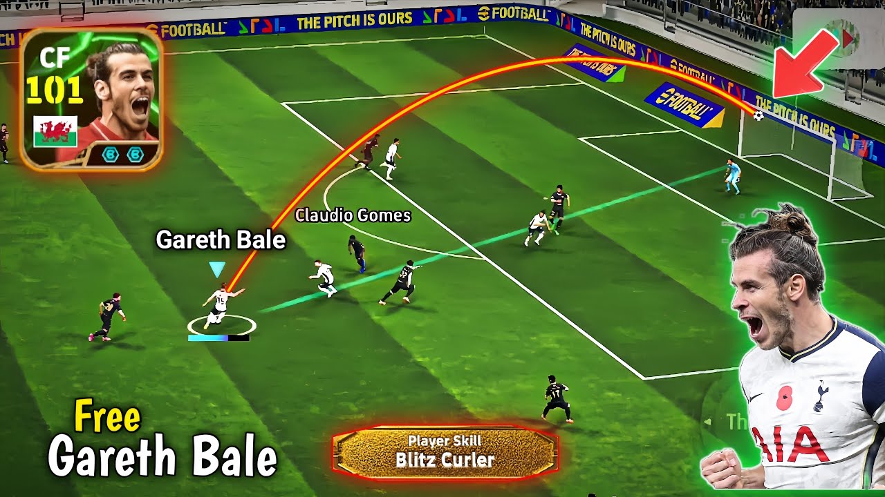 OMG! Free Blitz curler Gareth Bale | Blitz curler Gareth Bale efootball ...