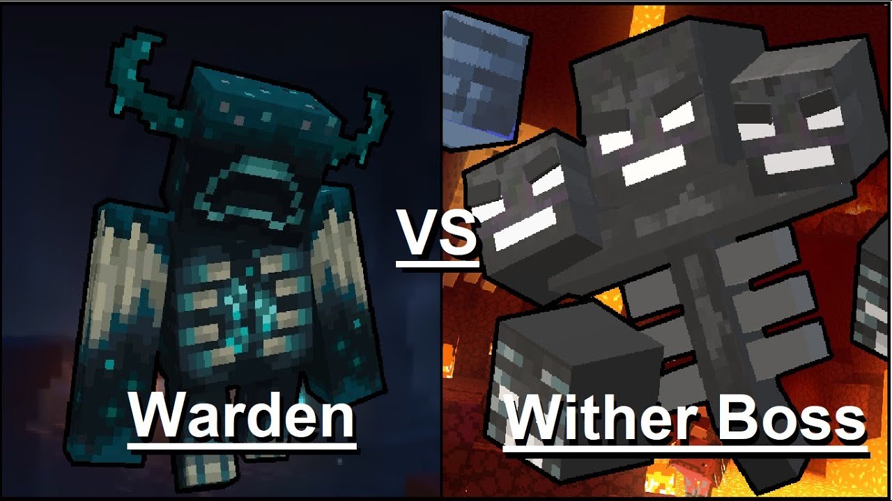 Wither VS Warden Rematch | Minecraft wither boss vs warden | epic ...