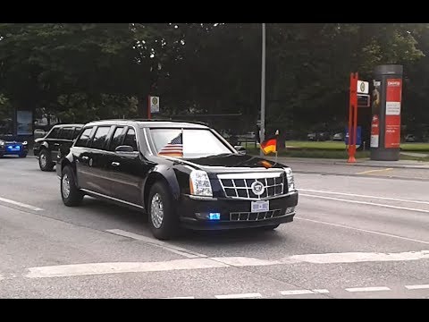 The Beast Auto komplette Kolonne Donald Trump President G20 Hamburg ...