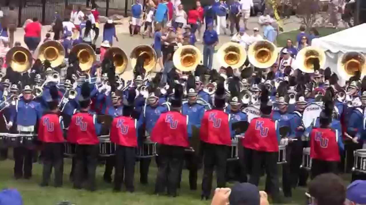 Marching Jayhawks pre-game September 20, 2014. 67th Annual KU Band Day ...