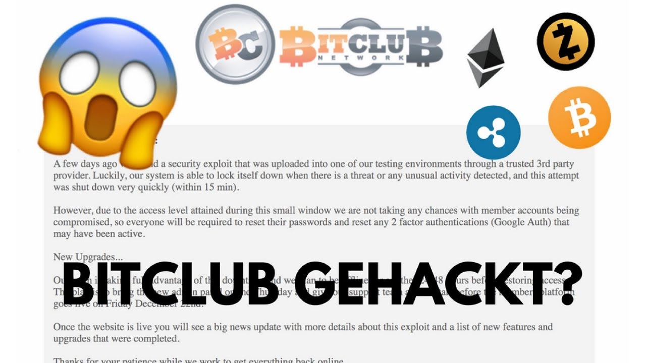 Wurde Bitclub Network gehackt? | Bitcoin Mining, deutsch - YouTube
