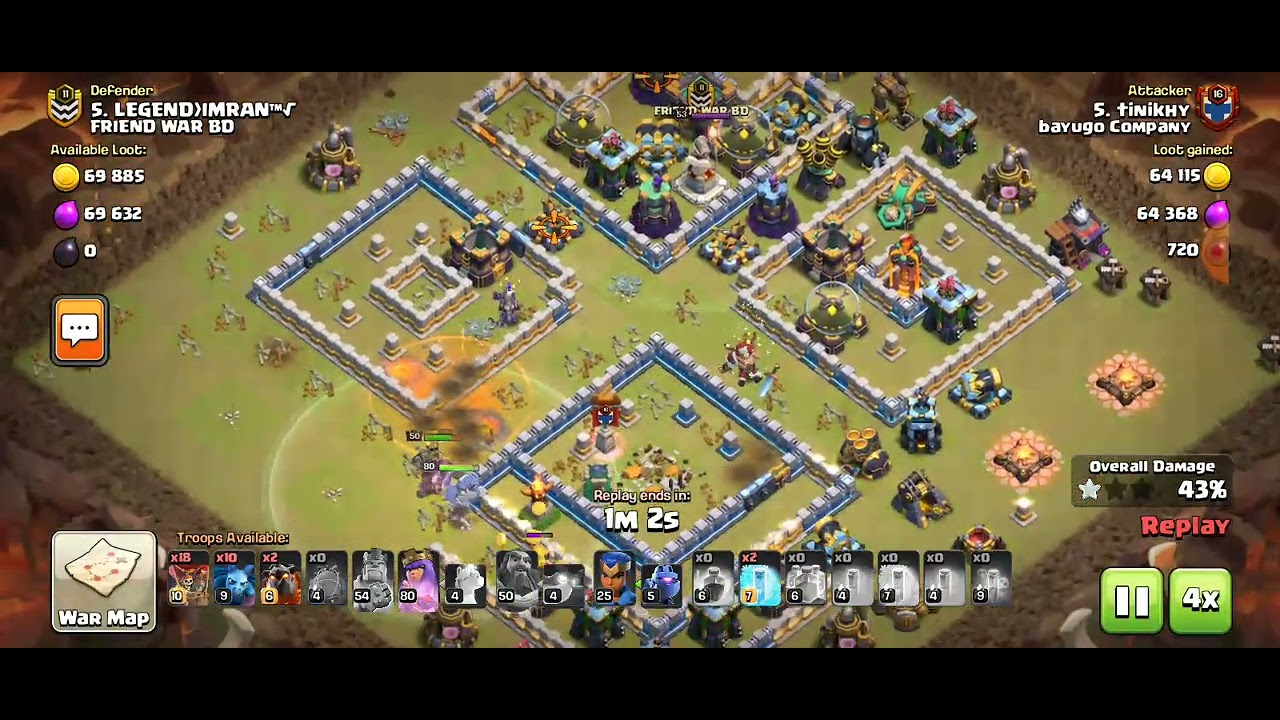 coc lava loon atttack 3 ster - YouTube