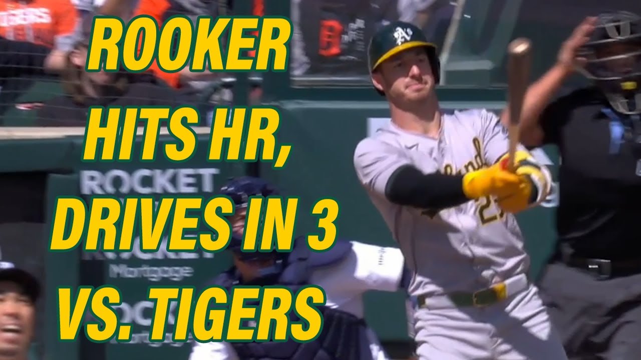 Brent Rooker's HR and 3 RBI to lead A's past Tigers | 4/6/24 | Oakland ...