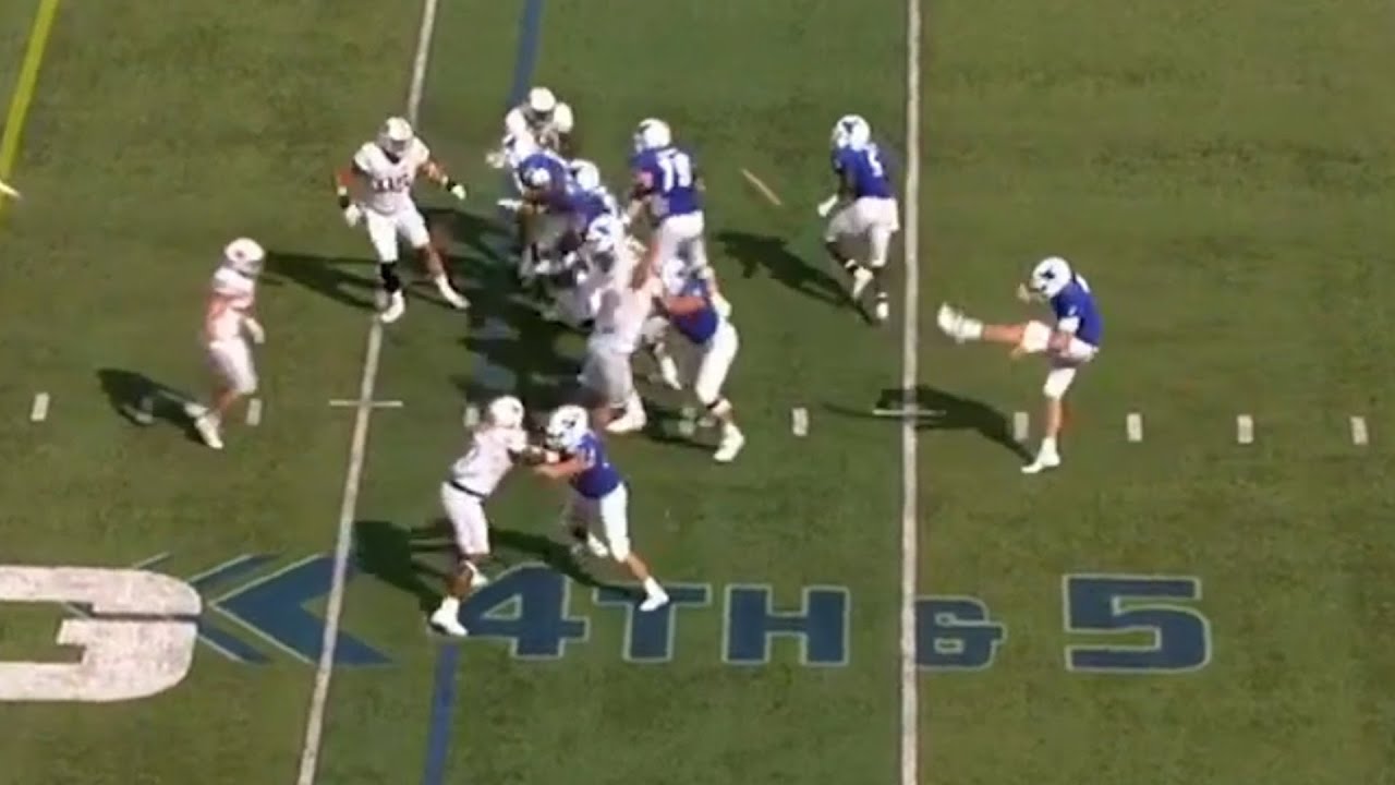 Buffalo QB Kyle Vantrease Punts It 81 Yards! - YouTube