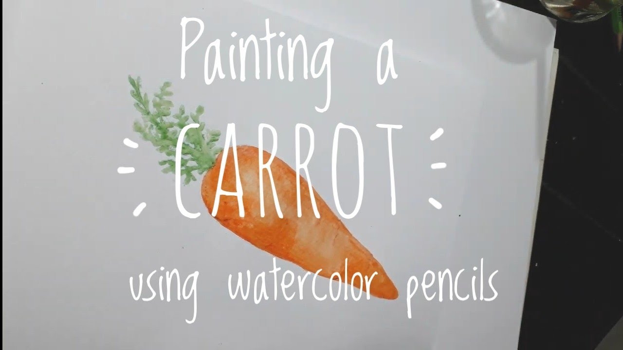 Carrot In Watercolor How To Paint A Carrot In Watercolour Pencils carrot-in-watercolor-how-to-paint-a-carrot-in-watercolour-pencils