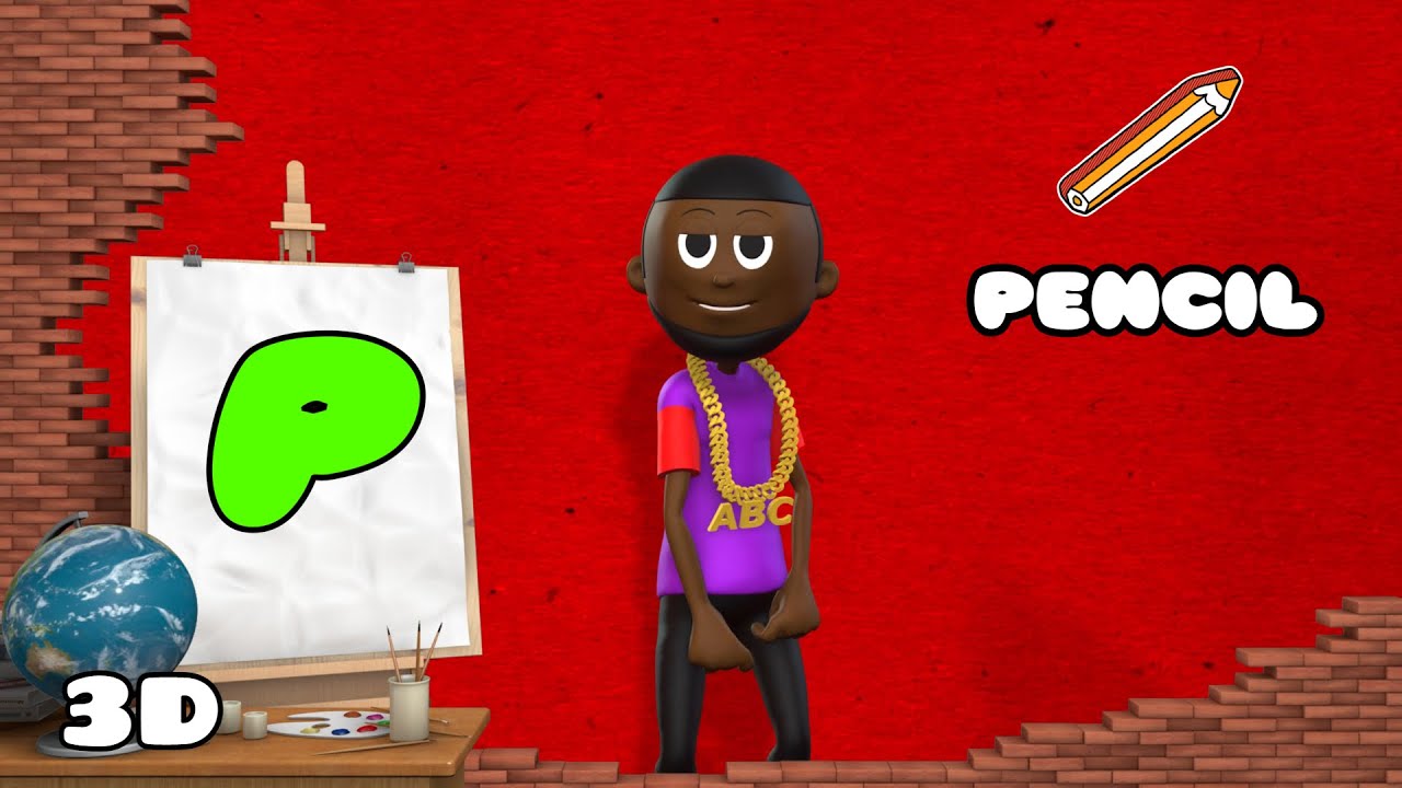 The Letter P Hip Hop Song | Alphabet Rap Song A - Z | Nursery Rhymes 3D ...