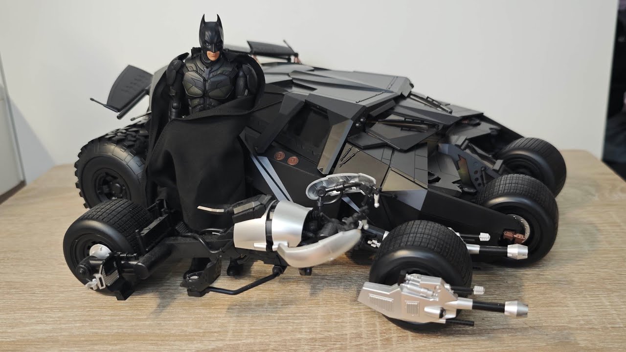 Modoking 1/12 Batmobile and Batpod Model review. Fit for Inart Batman ...