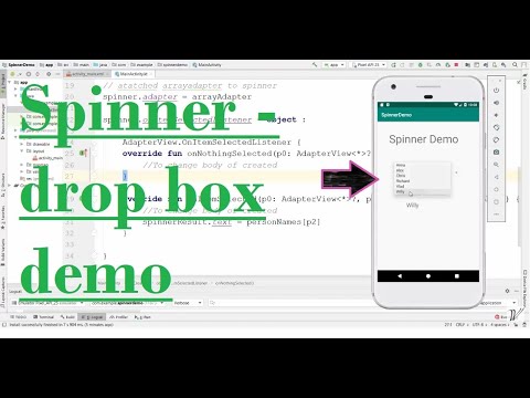 Android / Kotlin - Use Spinner and its OnItemSelectedListener event - YouTube