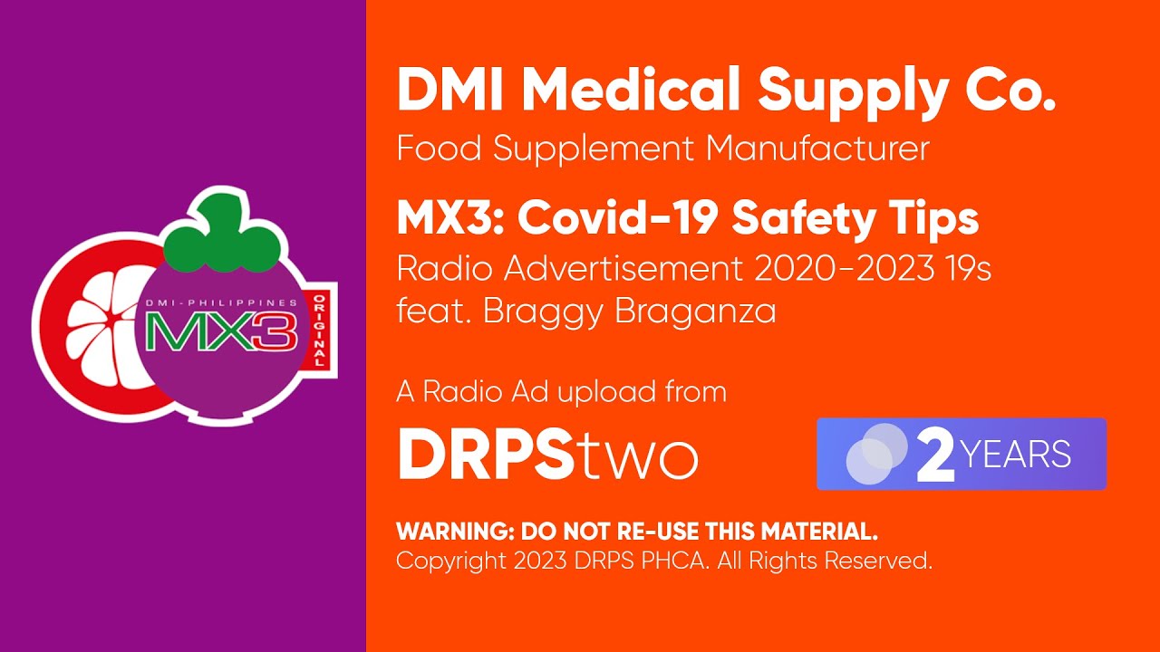 MX3 Covid-19 Safety Tips Radio Ad 2020-2023 19s with Braggy Braganza ...