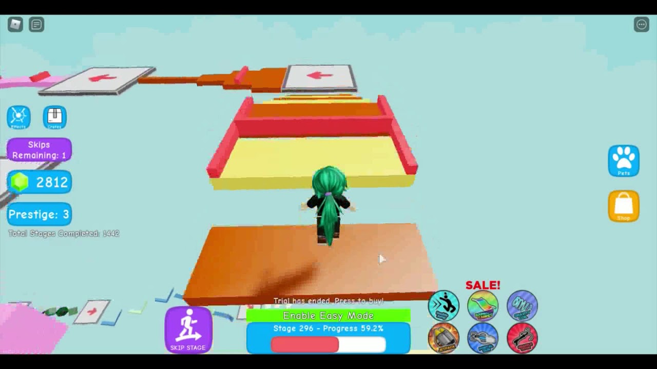 Mega Easy Obby Stages 295 To 300 Youtube