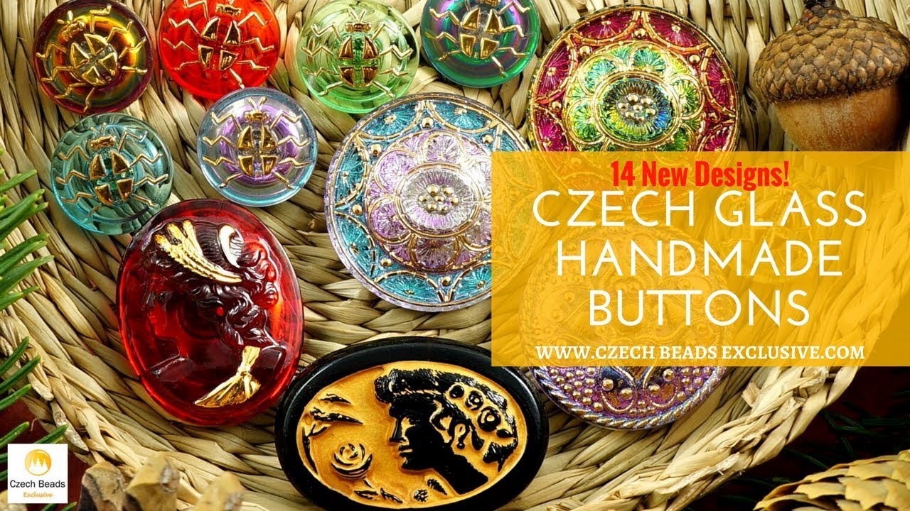HANDMADE BUTTONS Czech Glass - New Arrivals - YouTube