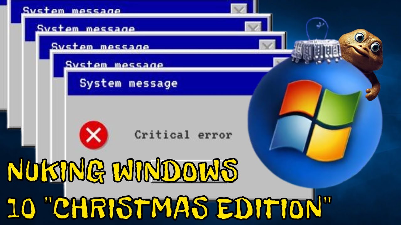 NUKING Windows 10 bootleg "CHRISTMAS EDITION" with MALWARE! - YouTube