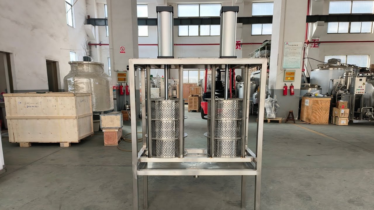 Cheese Press with Circular Molds丨Cylinder Pneumatic Pressing Machine# ...