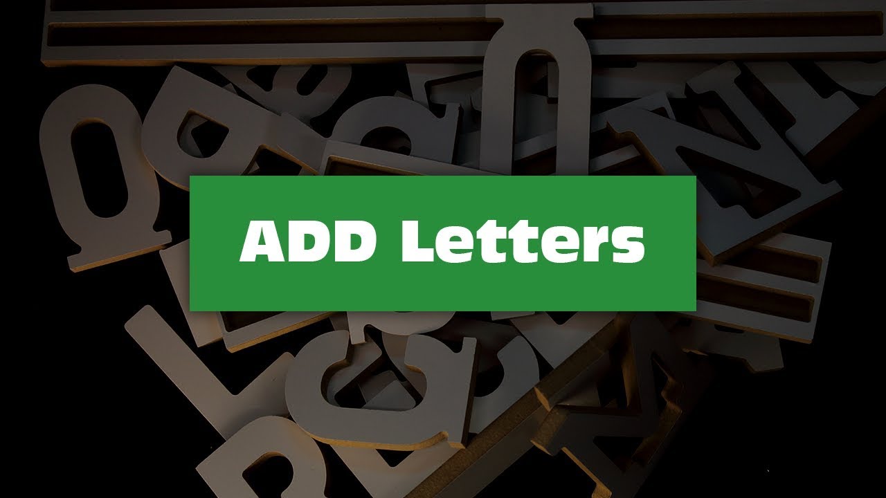 ADD Letters YouTube ADD Letters YouTube