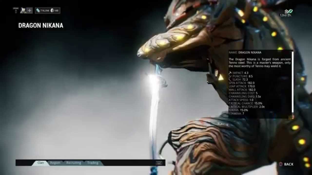 WARFRAME: Weapons Archive: Dragon Nikana - YouTube