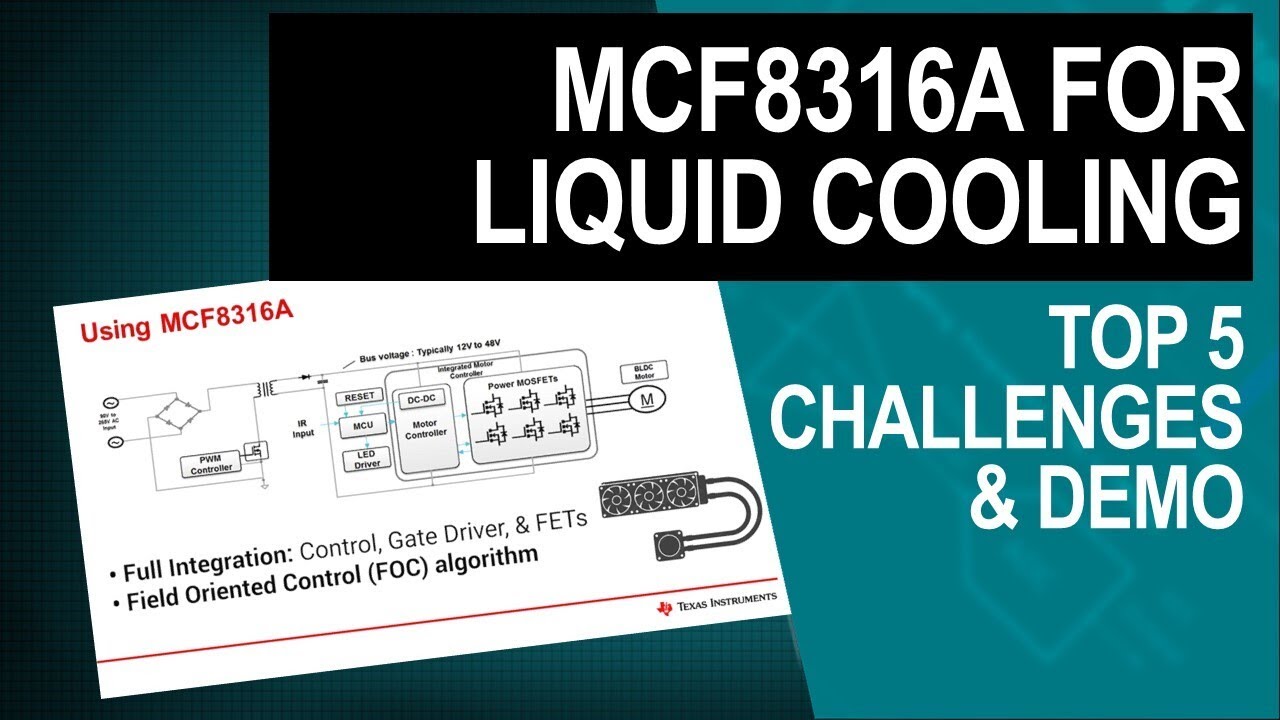 MCF8316A demo for liquid cooling - YouTube