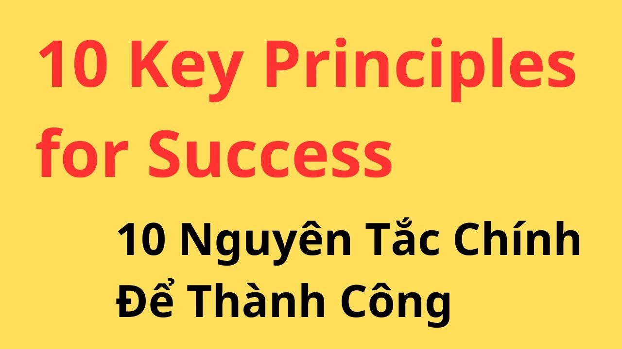 10 Key Principles for Success | Level B1 | Listening skill channel ...