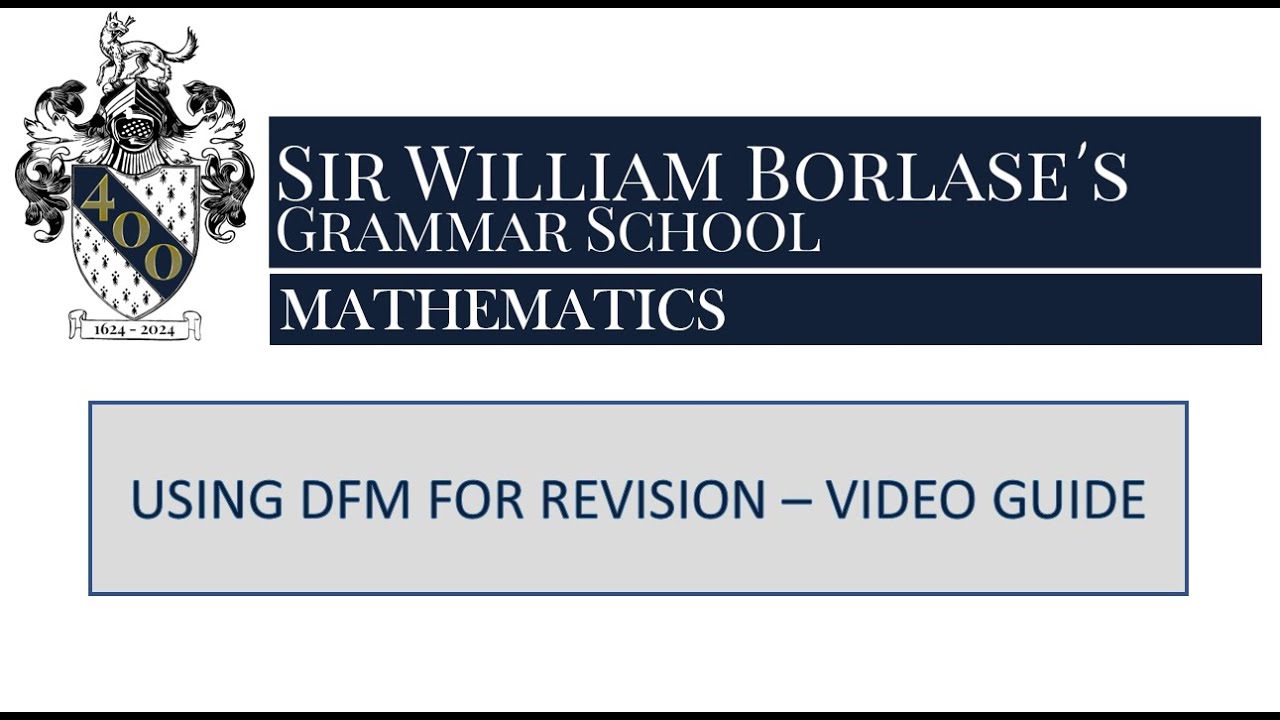 Guide to using DFM courses for Maths revision - YouTube