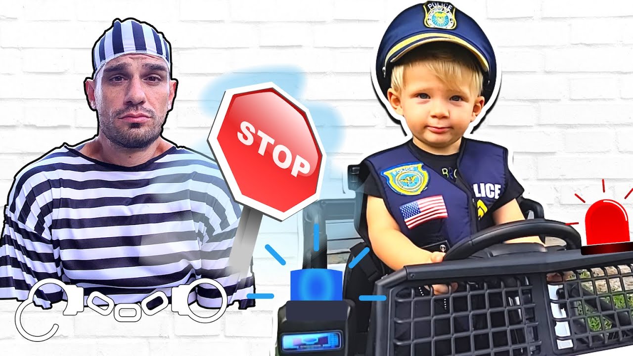 Super Solomon Pretend play police| Cops and Robbers funny stories for ...