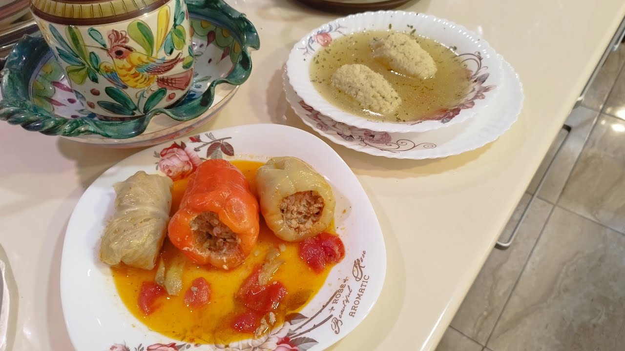 Meniu delicios pentru familie,supa de vita găluște de griș ,sarmale și ...