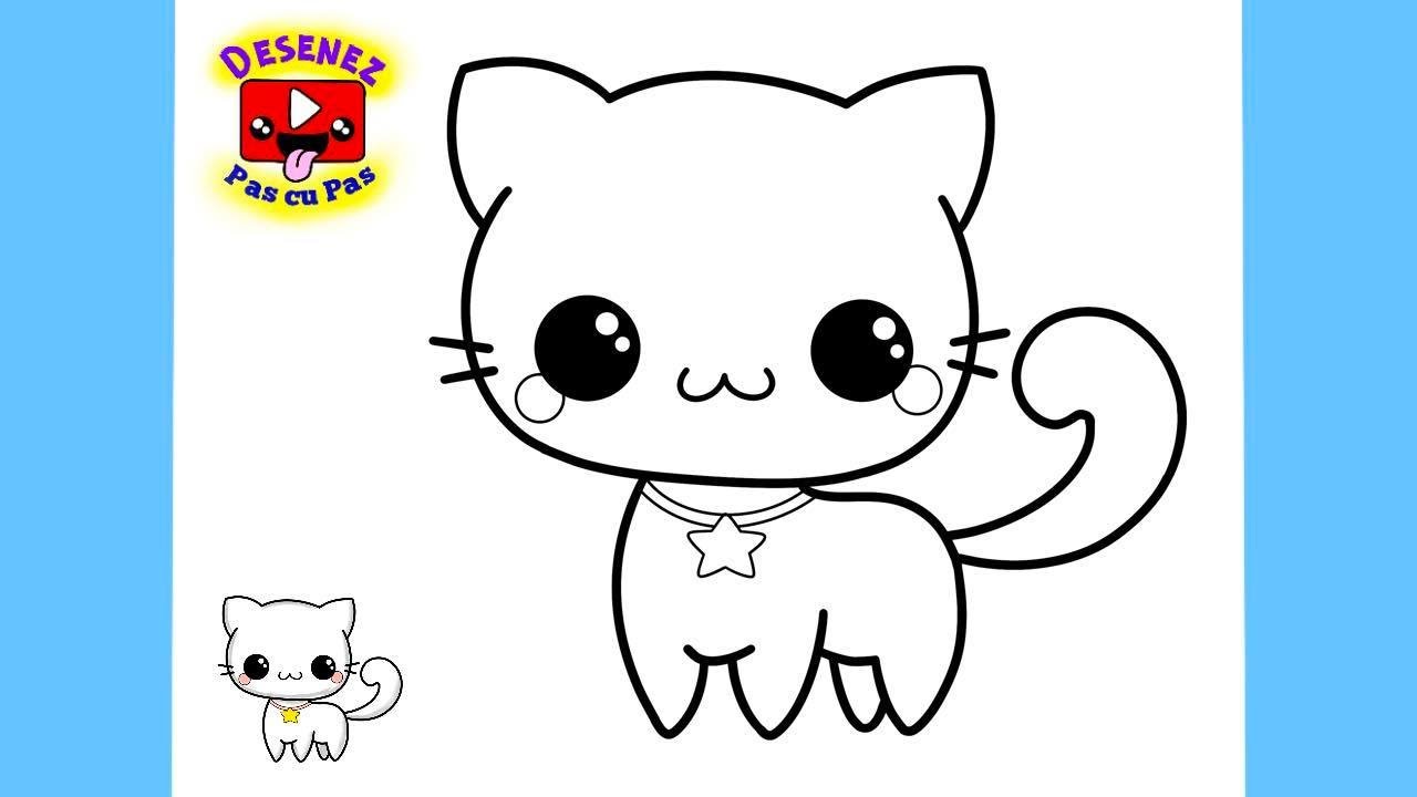 Cum se Deseneaza si Coloreaza o PISICA Kawaii🐱HOW TO DRAW A CUTE KITTY ...