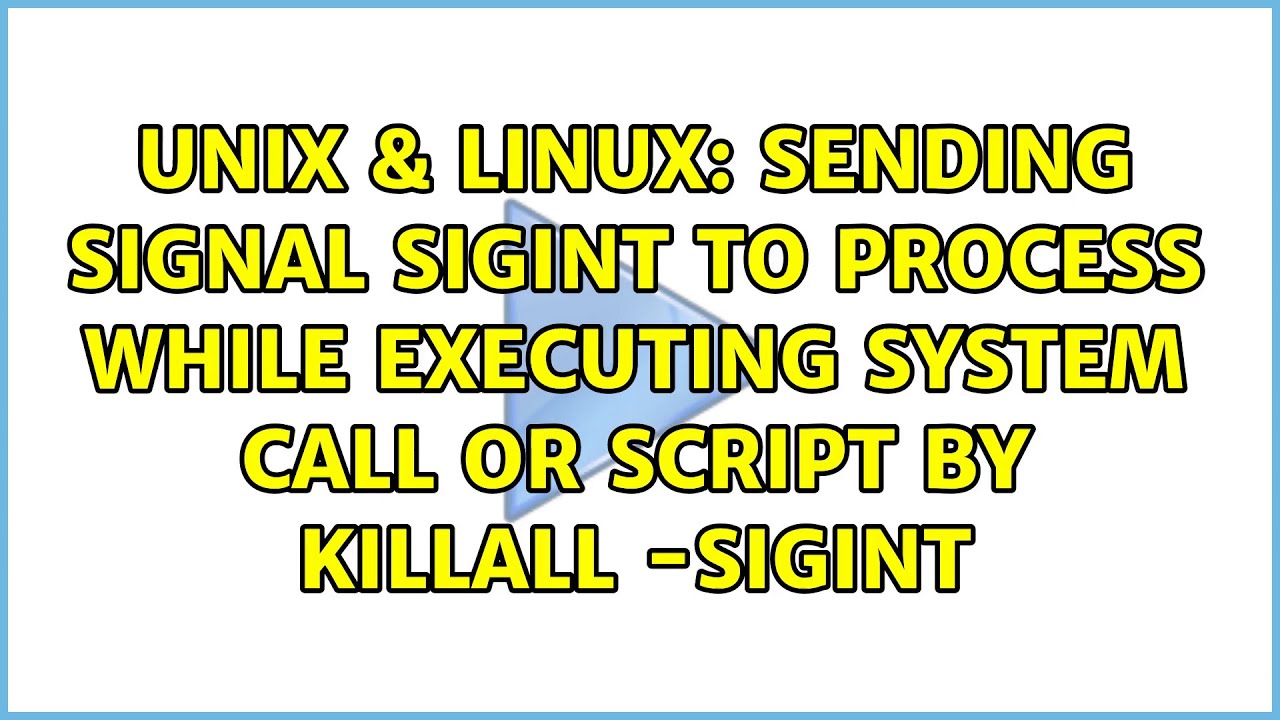 Sending Signal Sigint To Process While Executing System Call Or Script 3422