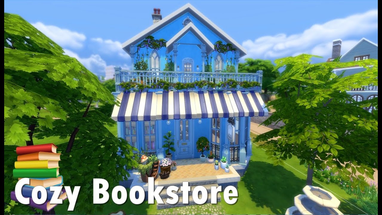 Tiny, Cozy Bookstore | The Sims 4: Speed Build - YouTube