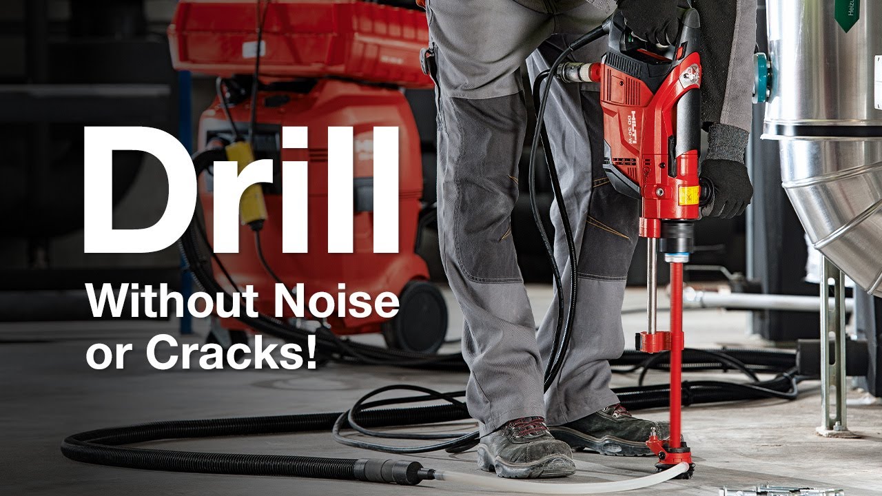 Hilti DD 30-W Core Drill | Work with Lower Sound and Cracks - YouTube