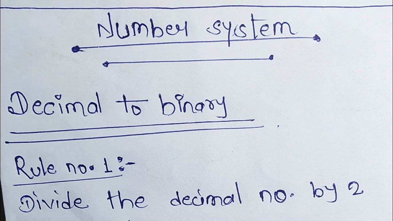 Number System Binary to decimal. IN HINDI - YouTube