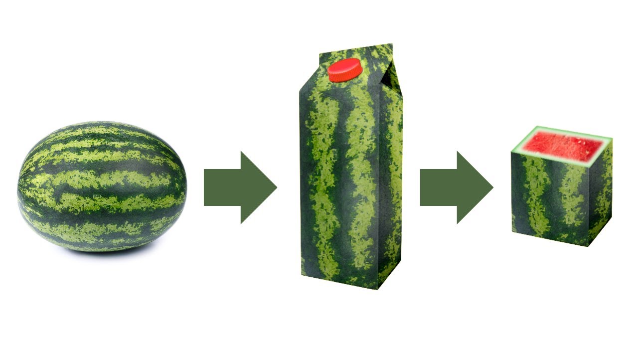 Photo manipulation Canva Tutorial | Box-shaped watermelon Slice Effect ...