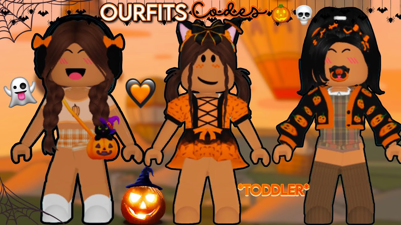 CUTE TODDLER Halloween OUTFITS ROBLOX OUTFIT CODES FOR RPS | Bloxburg ...
