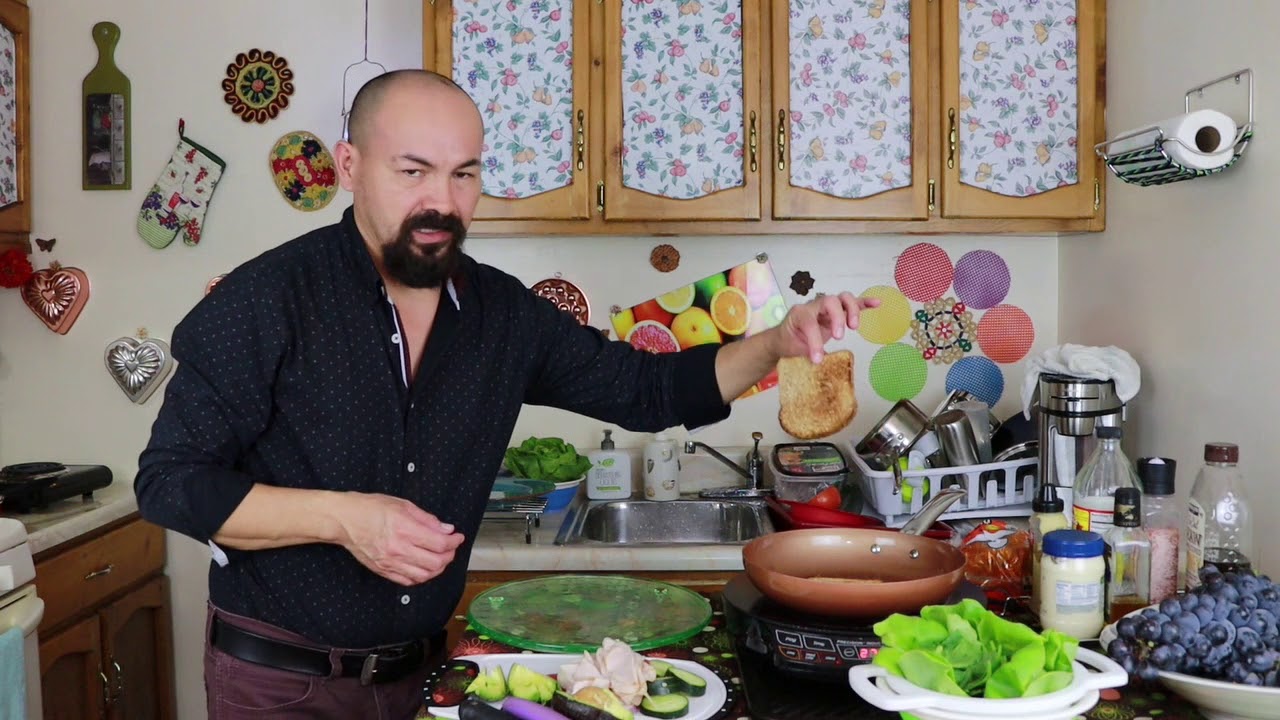 Sandwich de Jamon de Turkey para un abdomen plano - YouTube