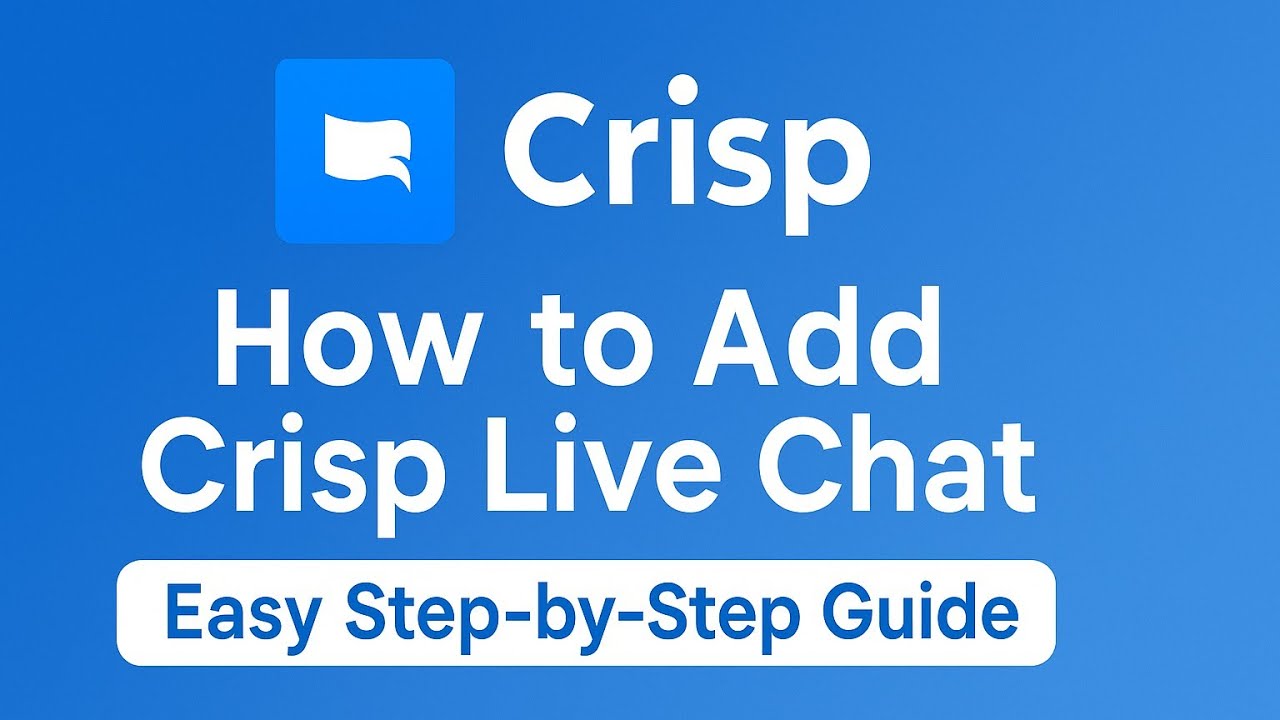How to Add Crisp Live Chat to Your Website | Easy Step-by-Step Guide | HQ Rental Panel - YouTube