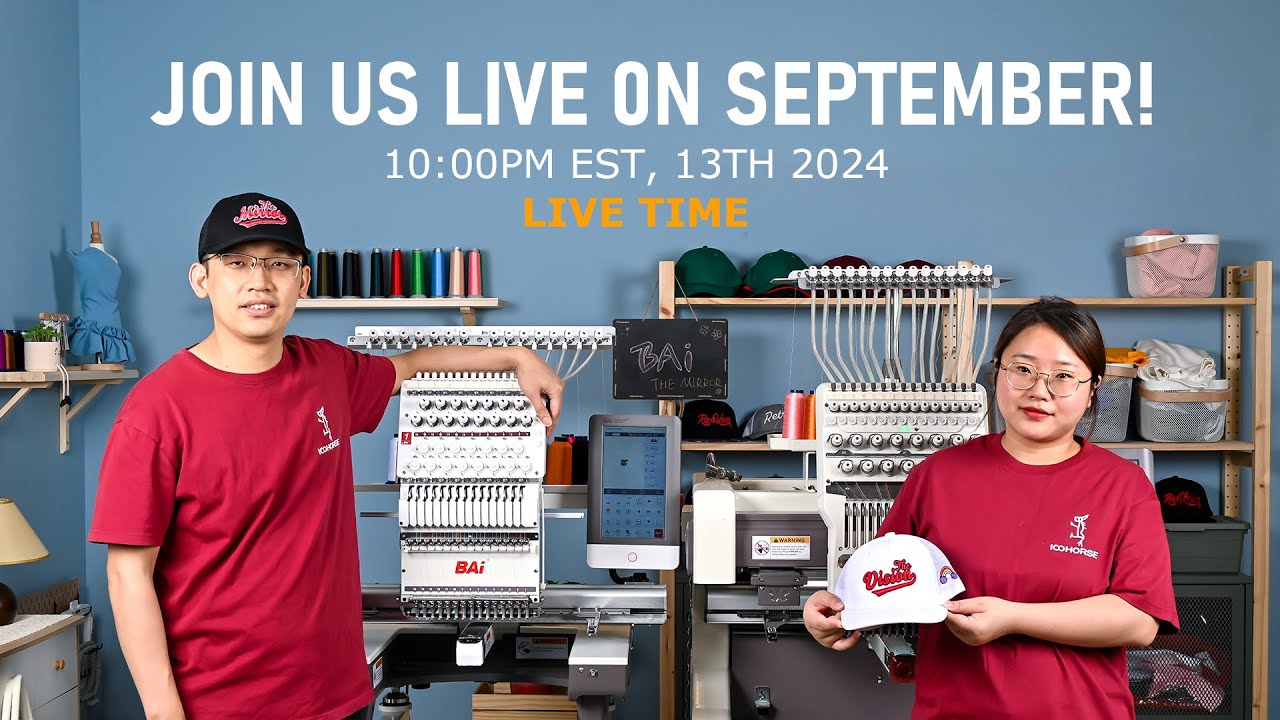 THE MIRROR & VISION V22 Embroidery Machine Live Demo - YouTube